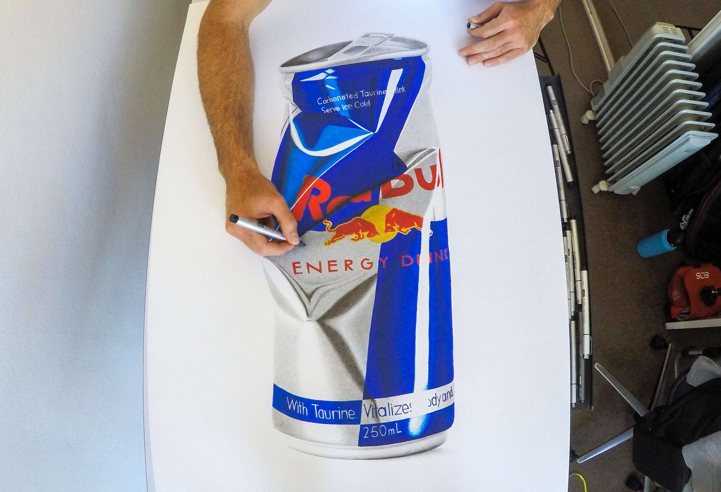 This is How Fast I Draw When I Drink Red Bull | Dean Spinks Art