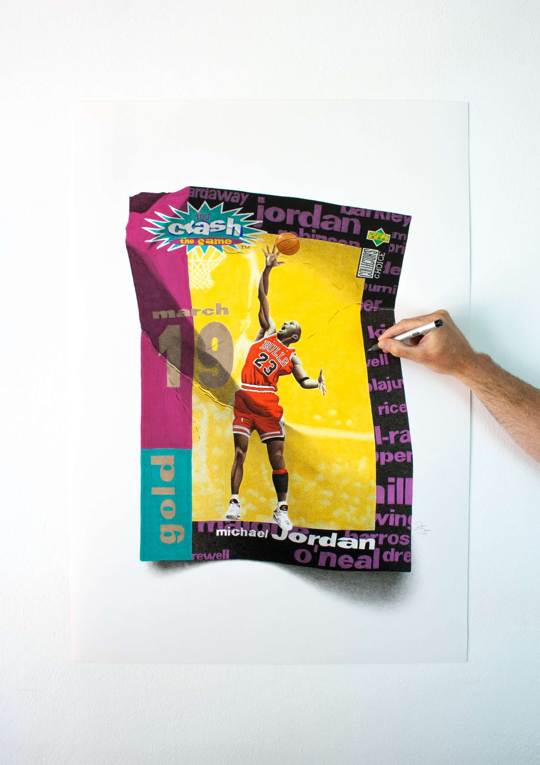 Michael Jordan Basketball Card | Dean Spinks Art