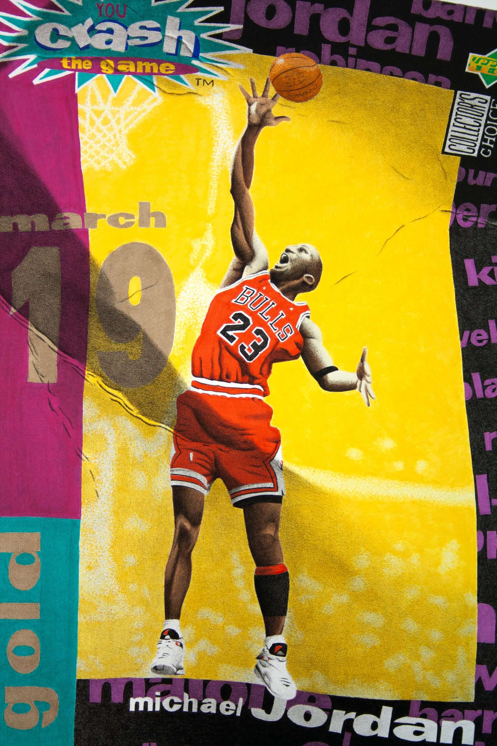 Michael Jordan Basketball Card | Original Artwork | Dean Spinks Art