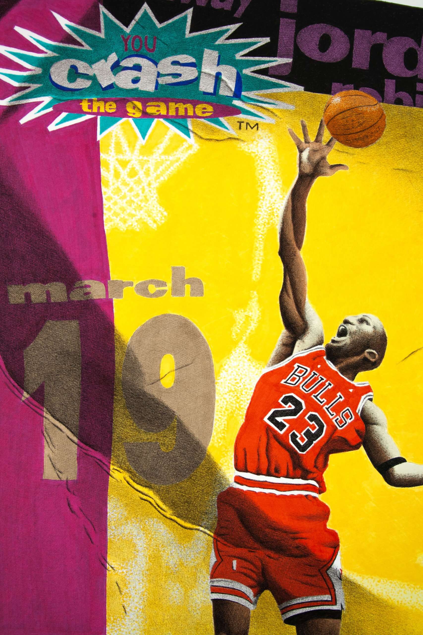 Michael Jordan Basketball Card | Original Artwork | Dean Spinks Art