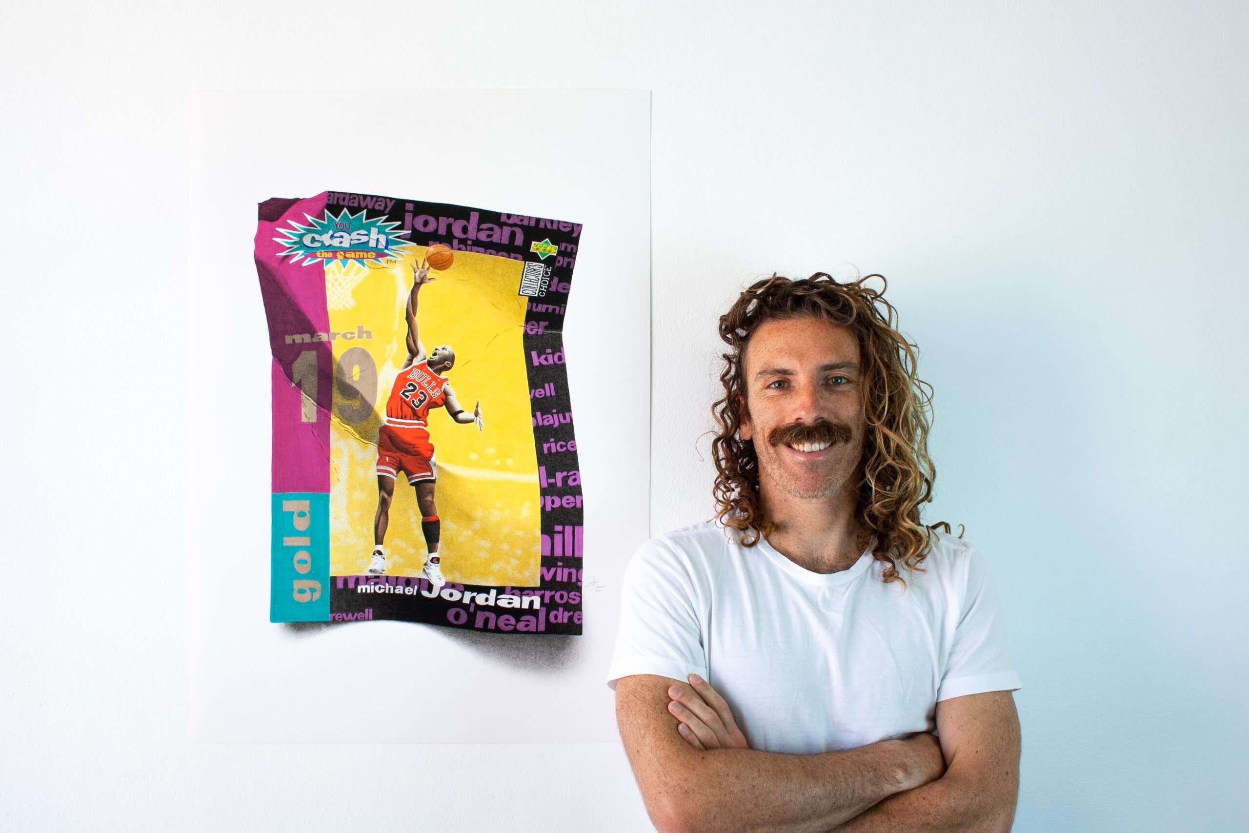 Michael Jordan Basketball Card | Original Artwork | Dean Spinks Art