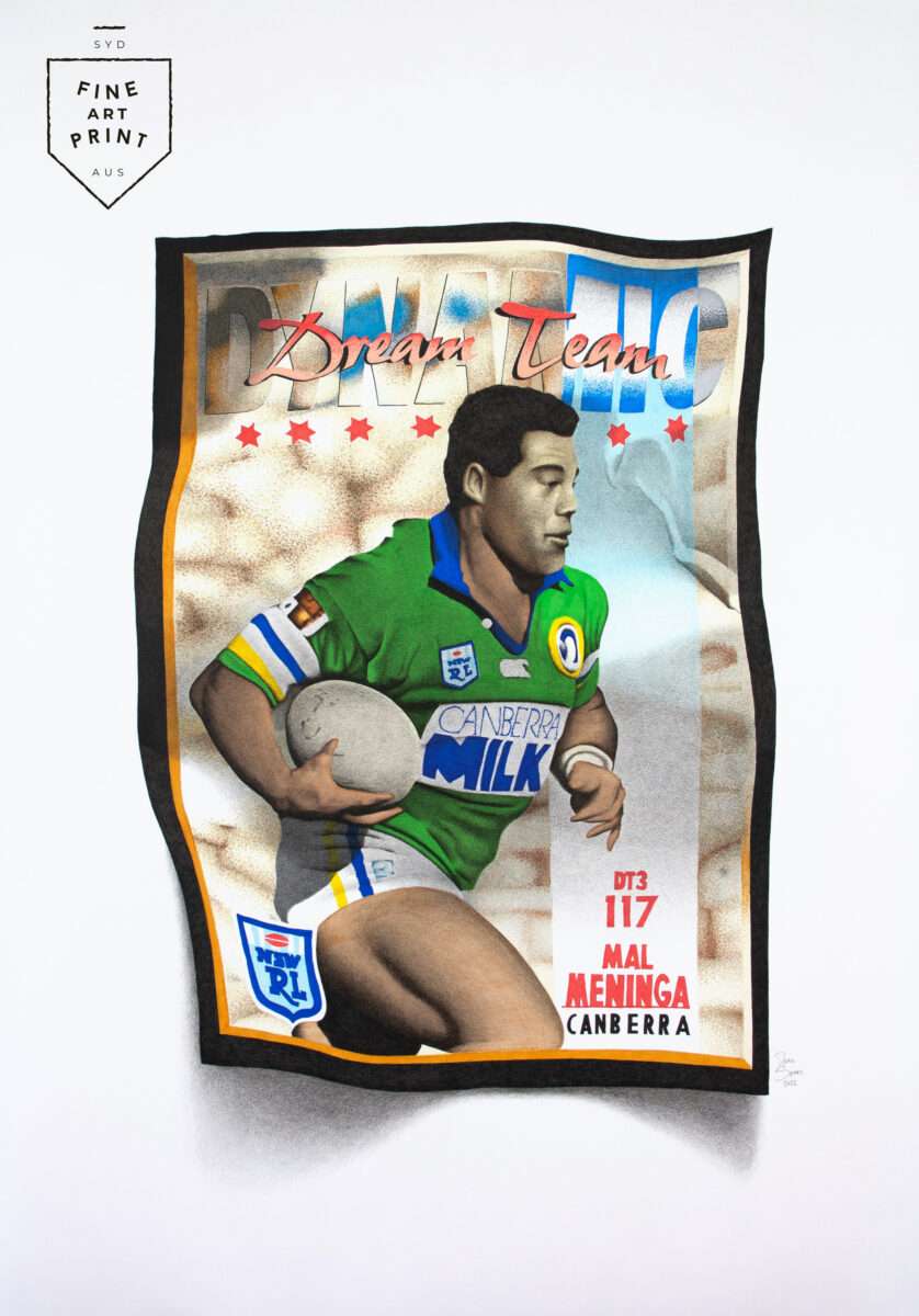 Mal Meninga Footy Card | Print | Dean Spinks Art