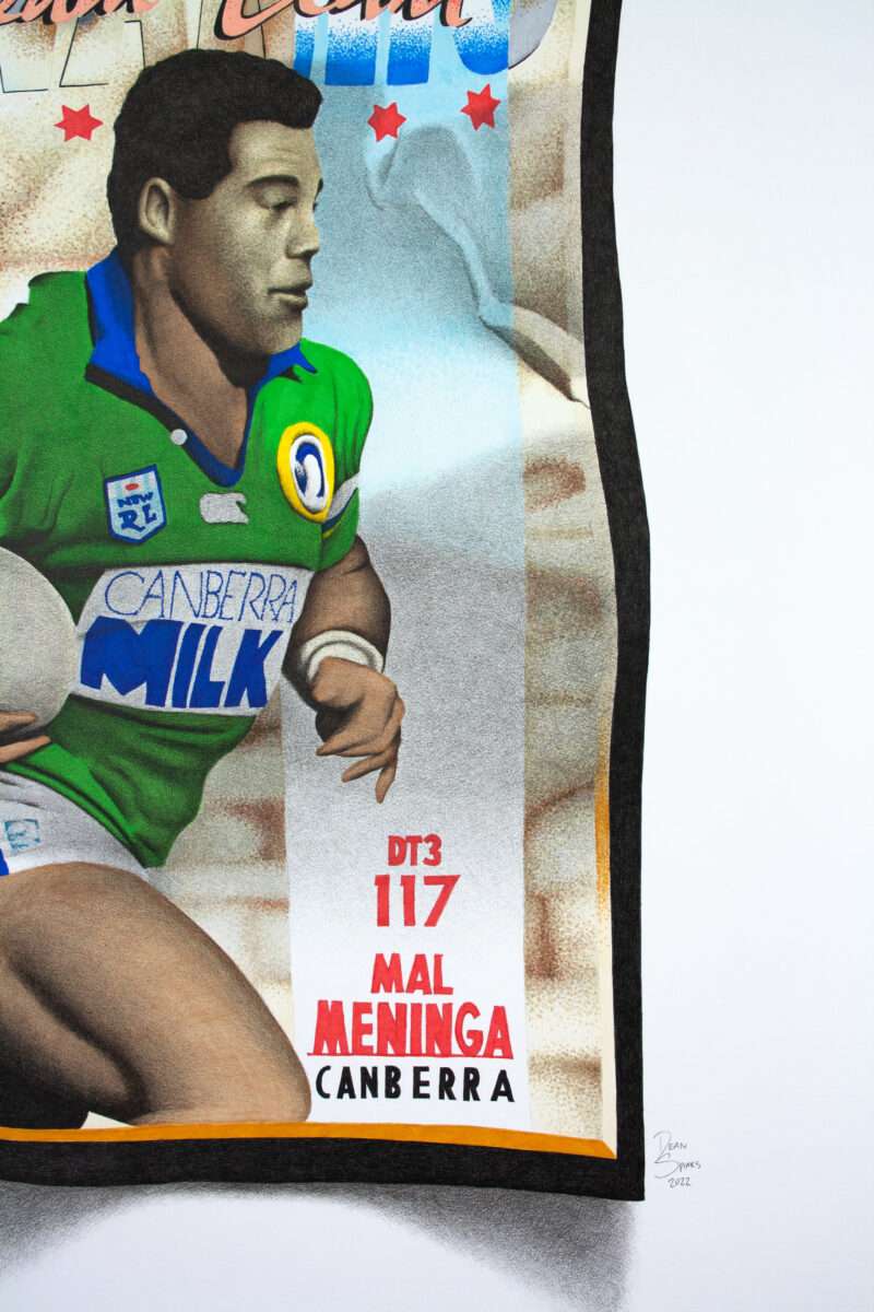 Mal Meninga Footy Card | Original Artwork | Dean Spinks Art