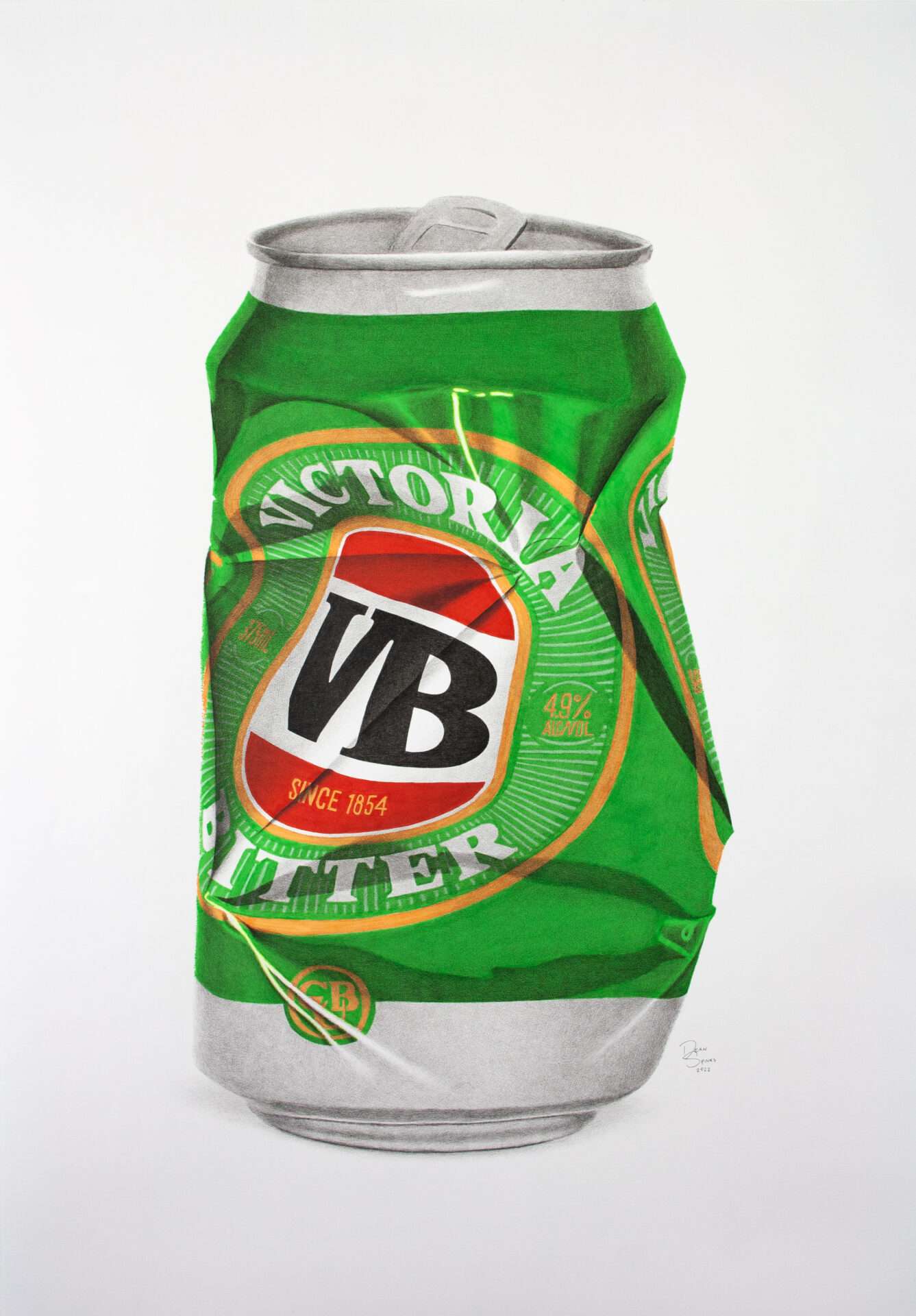 VB Beer Can | Original Artwork | Dean Spinks Art