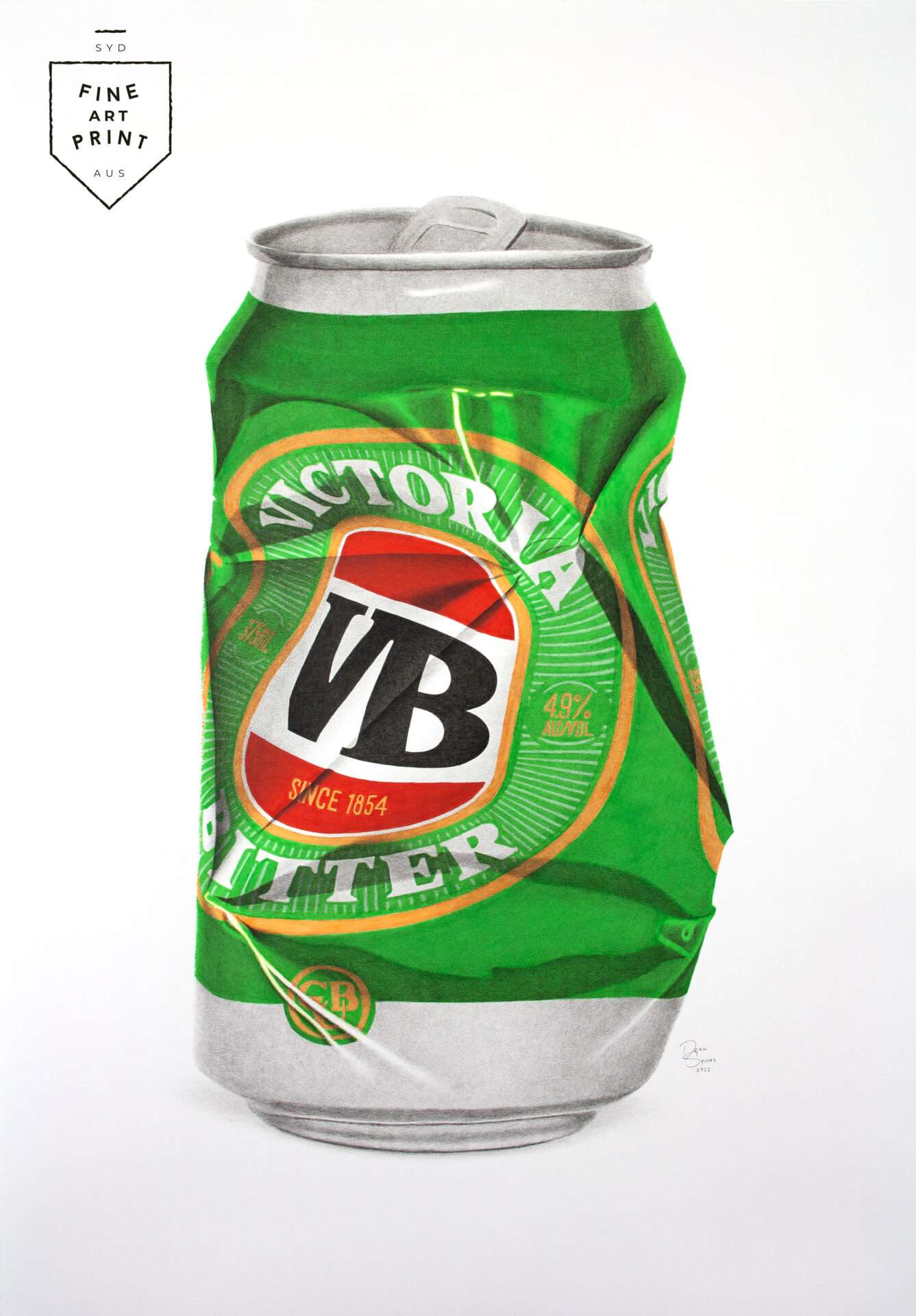 VB Beer Can | Print | Dean Spinks Art