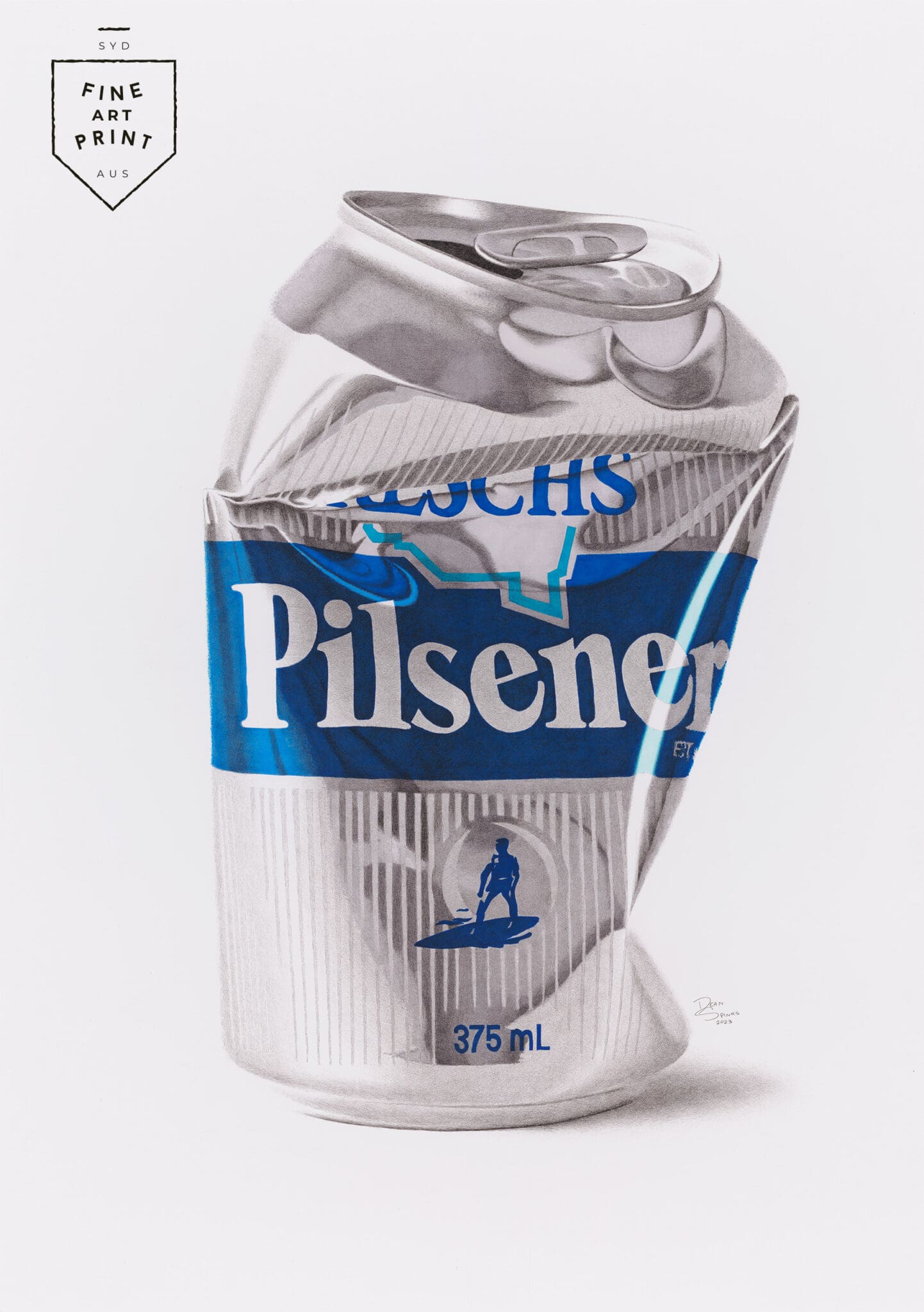 Reschs Pilsener Beer Can | Print | Dean Spinks Art