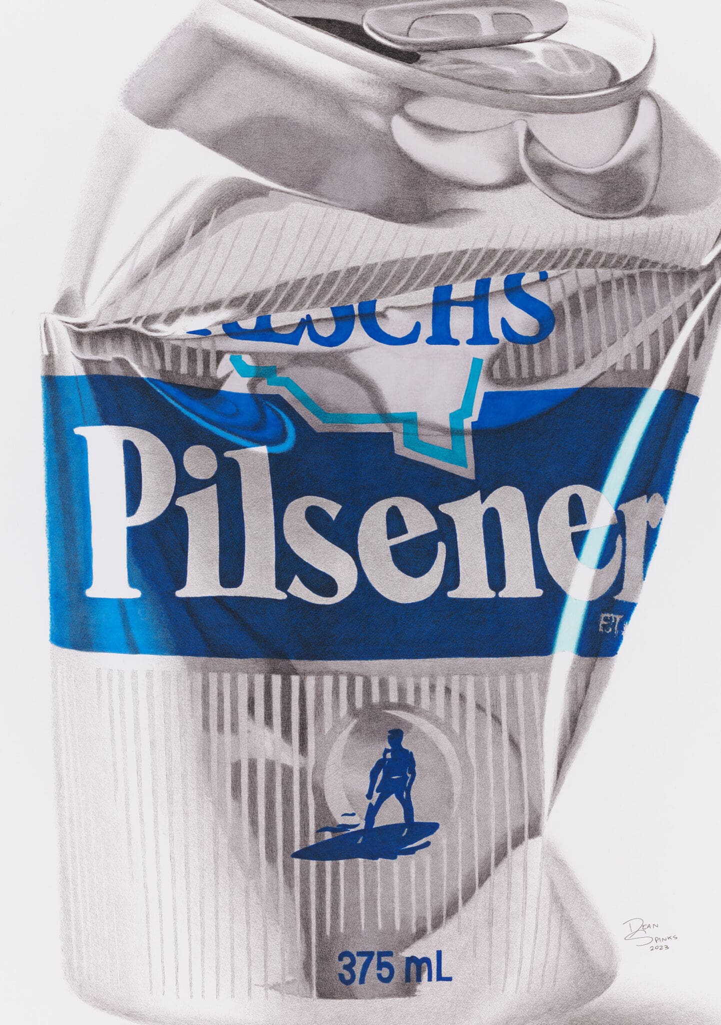 Reschs Pilsener Beer Can | Print | Dean Spinks Art