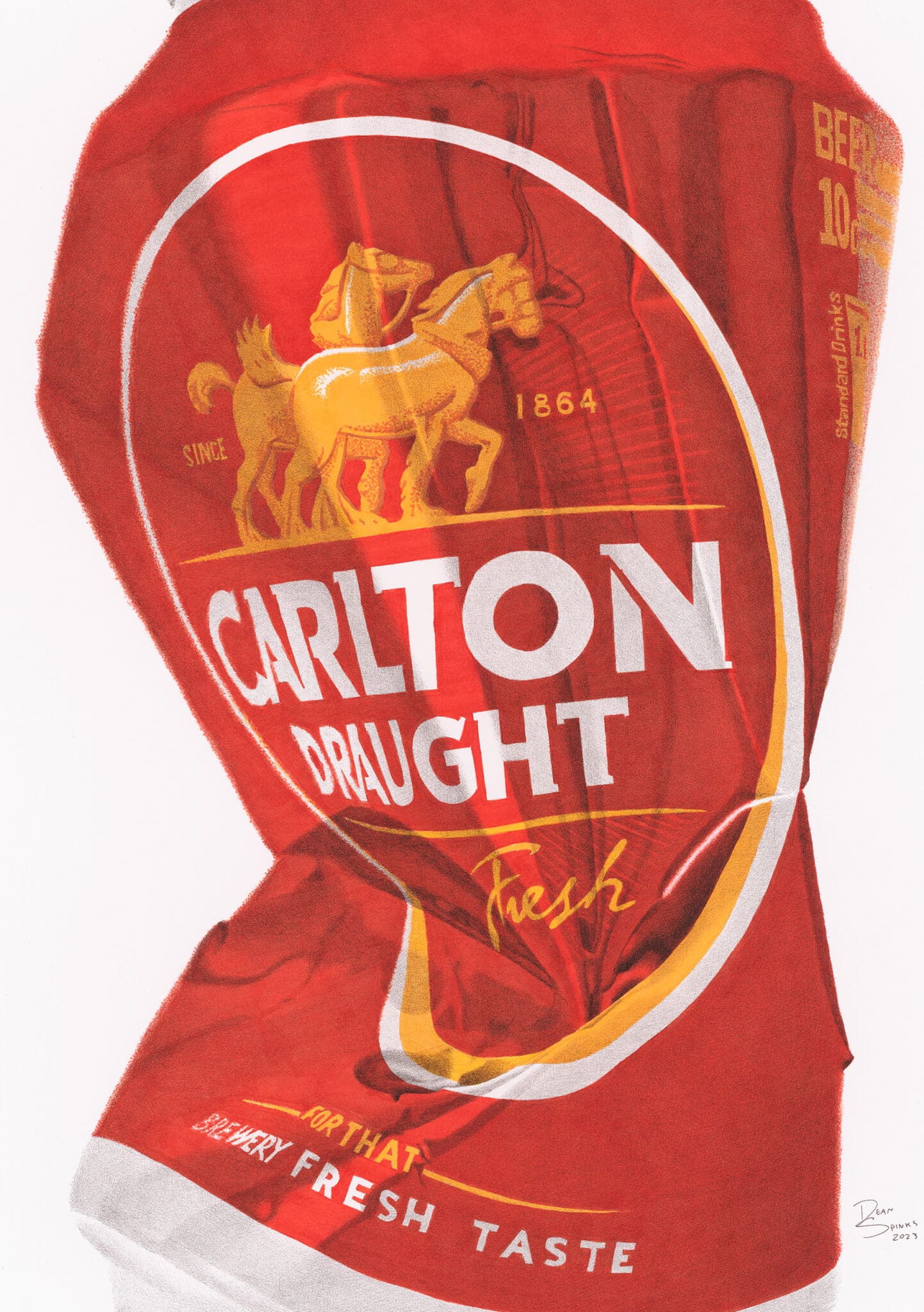 Carlton Draught Beer Can | Print | Dean Spinks Art